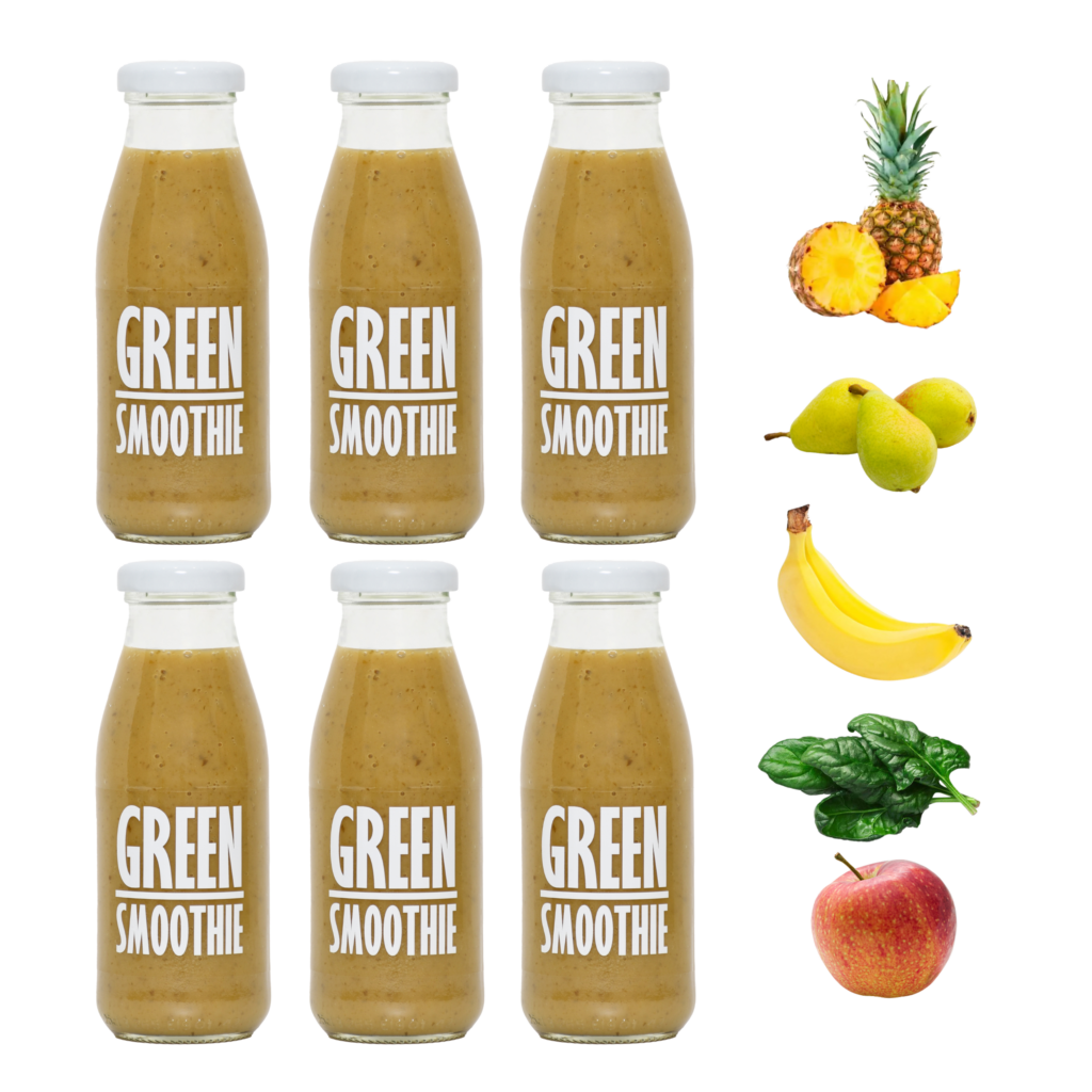 Green Smoothie, 100% Fruit-Based, 6 x 240ML - pressuice.co.uk